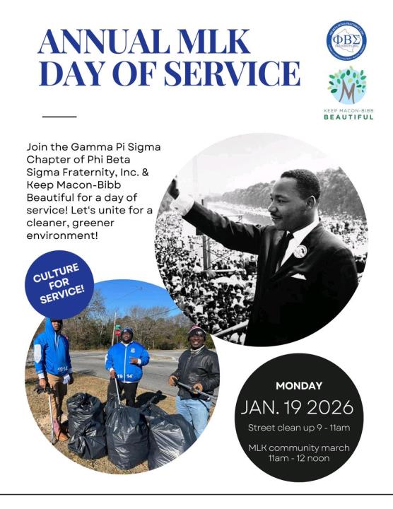 Macon Sigmas MLK Day of Service 2026 Event - Phi Beta Sigma Fraternity ...